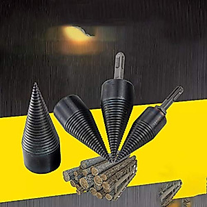 DOITOOL 42mm Log Splitter Wood Splitter Drill Heavy Duty Drill Screw Cone Driver Fire Wood Log Splitter Splitting Wood Cone Drill Bit (Large)