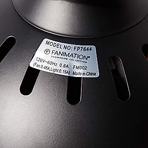 Fanimation 44 inch Indoor Ceiling Fan with LED Light Kit - Black