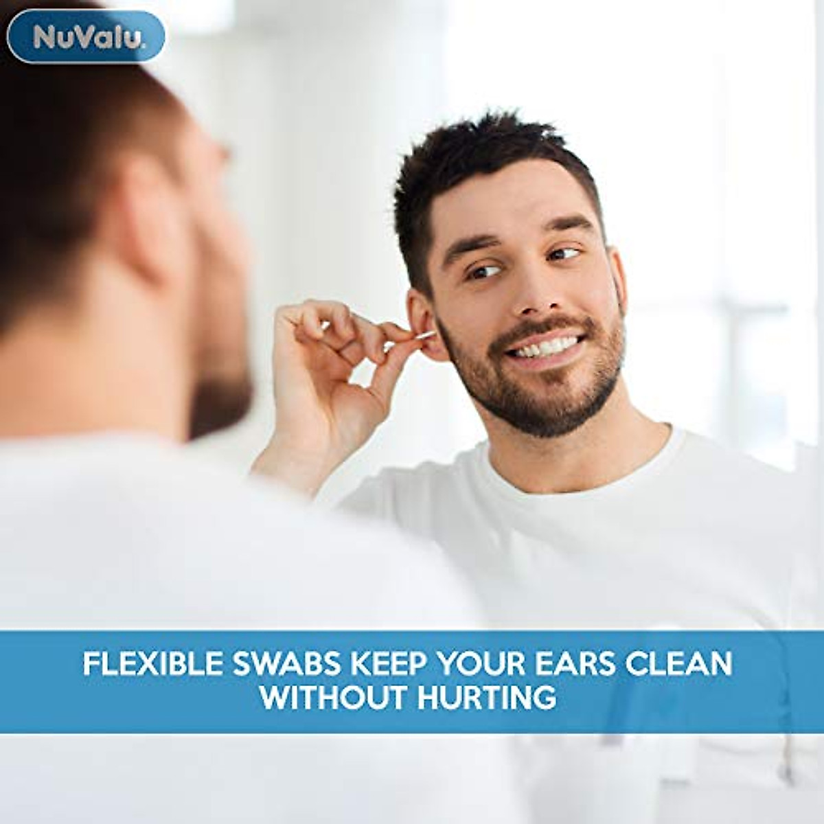 NuValu Cotton Swabs, Multi-Purpose, Double Tipped, 100% Pure Cotton (1000 Count)