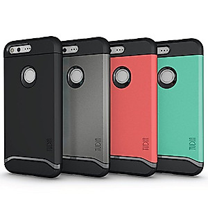 Google Pixel Case, TUDIA [Merge Series] Dual Layer Slim Design Reinforced Military Standard Extreme Protection/Rugged Precise Cutouts Shock Absorption Case Cover for Google Pixel (Mint)