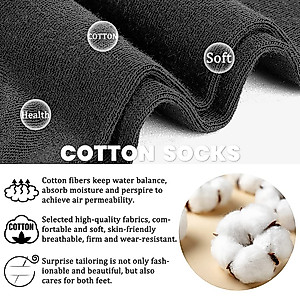 CHARMKING 8 Pairs Ankle Socks for Women Non Slip Cotton Socks No Show Socks Classic Low Cut Casual Socks (Black+White+Grey)