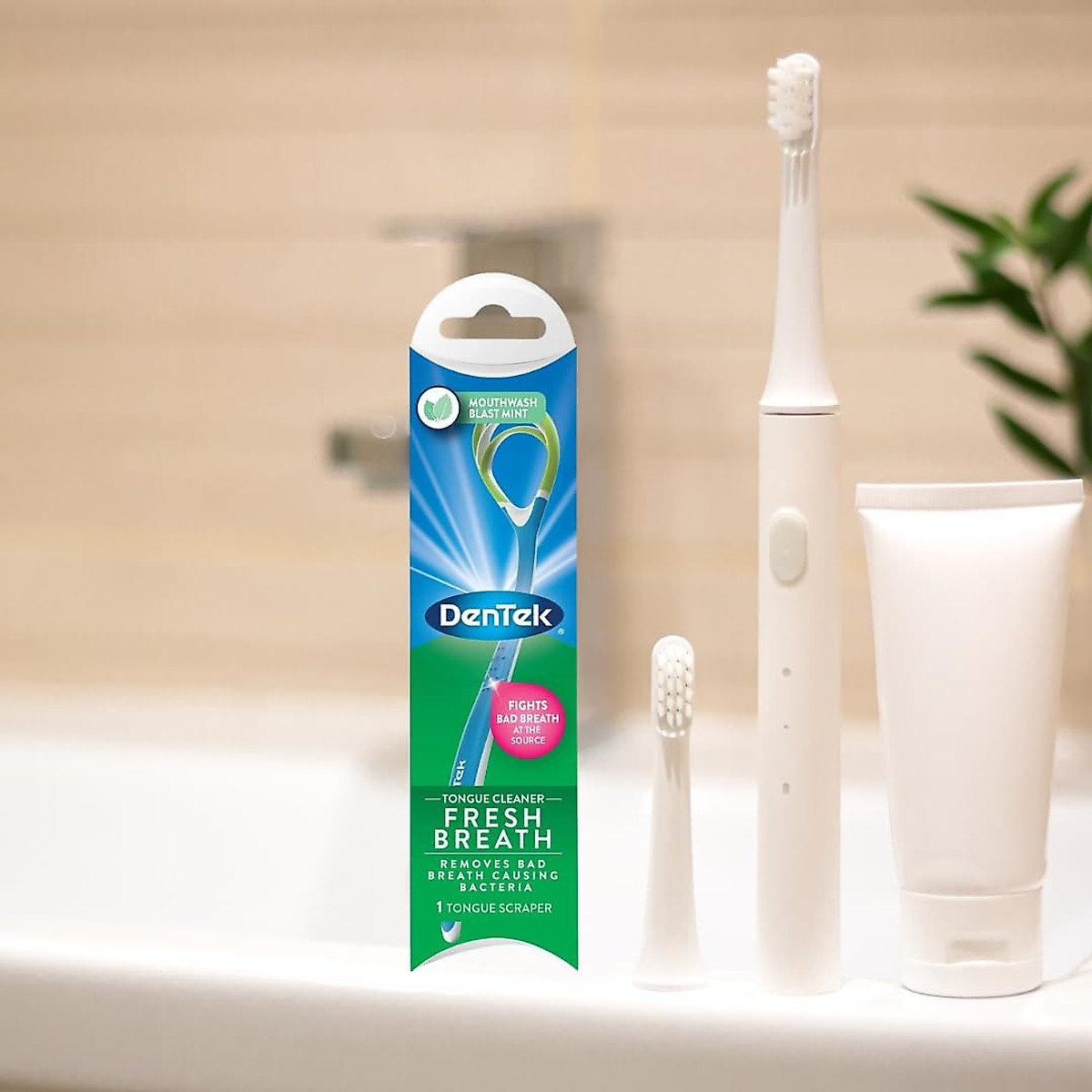 DenTek Comfort Clean Tongue Cleaner, Fresh Mint 1 ea - Packaging May Vary