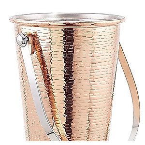 Old Dutch Hammered Decor Champagne Cooler with Stand, 13/4 gallon, Copper/Stainless Steel