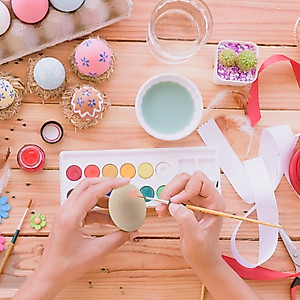 15PCS Easter Wooden Eggs Fake Easter Eggs Life-Size Red、White and Red Wooden Eggs for Hand Painting Dyeing Carving Crafting Easter Decorations Pretend Play Simulation Toys Fake Food Laying Chicken