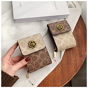 DAISHA 2 in 1- Trifold Wallets Money Clip & Card Holder,PU Leather Minimalist Wallet,Mini Pouch Coin Purse Mini Pouch.