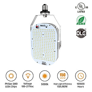 240W LED Light Retrofit Kits, 1000W HID(MH/HPS) Bulbs Replacement LED Retrofit Kit, Suitable for Parking Lot Shoebox Fixtures, Canopy Fixtures, High Bay Fixtures, Top Post Fixtures