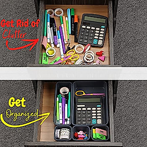 Mr. Pen- Interlocking Desk Drawer Organizer, 8 pcs, Drawer Organizer, Kitchen Drawer Organizer, Desk Drawer Organizer, Drawer Organizers, Office Drawer Organizer, Desk Drawer Organizers and Storage