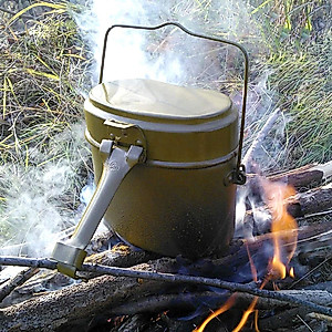 Books.And.More Original Soviet Russian Army Soldier Mess & Griddle Kit Canteen Pot Army Soldier Lunch Box