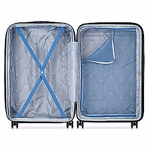 DELSEY Paris Cruise 3.0 Hardside Expandable Luggage with Spinner Wheels, Plum, Checked-Large 28 Inch