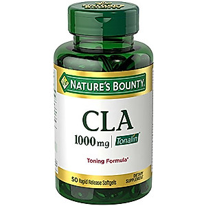 Nature's Bounty Tonalin Pills and Dietary Supplement, Diet and Body Support, 1000 mg, 50 Softgels