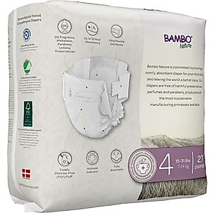 Bambo Nature Premium Baby Diapers (SIZES 0 TO 6 AVAILABLE), Size 4, 162 Count