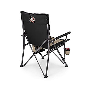 PICNIC TIME NCAA Florida State Seminoles Big Bear XXL Camp Chair with Cooler, Heavy Duty Beach Chair, 500 lb Capacity Camping Chair with Carry Bag, (Black)