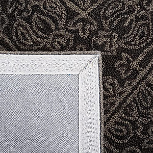 SAFAVIEH Dip Dye Collection Area Rug - 8' x 10', Dark Grey, Handmade Oriental Diamond Wool, Ideal for High Traffic Areas in Living Room, Bedroom (DDY151H)