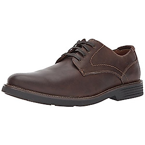 Dockers Mens Parkway Leather Dress Casual Oxford Shoe with Stain Defender, Dark Brown, 10.5 W