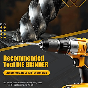 CAELUM Cylinder Tungsten Carbide Cutter, High-Performance Rotary Carving Bit, Metal Grinding Carving Tool Drill Bits, 1/8 in Shank Diameter for Die Grinder Kits, Silver, 3 Pcs