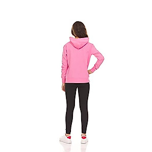 Big Girls Zip Up Hoodie, Kids Full Zipper Hooded Fashion Sweatshirt, Warm Basic Casual Clothing & Dance Wear, Pink/L 14