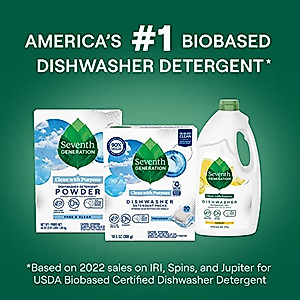 Seventh Generation Dishwasher Detergent Packs for sparkling dishes Free & Clear Dishwasher Tabs (72 Count)