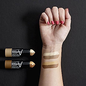 Maybelline New York Makeup Facestudio Master Contour V-Shape Duo Stick, Medium Shade Contour Stick, 0.24 oz