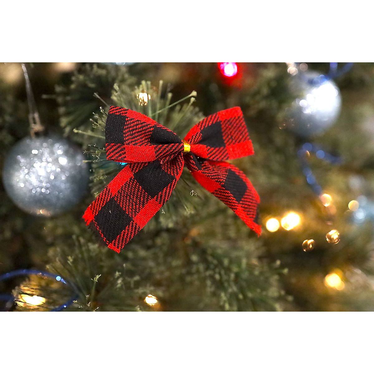 Iconikal Mini Small Velvet Bows, Red, 3.5 x 3.5-Inch, 72-Pack