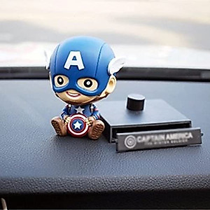 Cute Cartoon Toys Car Decorations Cartoon Hero Phone Holder Bobblehead Doll Car Interior Accessories Dashboard Phone Holder, Cute Hero Bobble Head for Car Dashboard Toys Big Hero