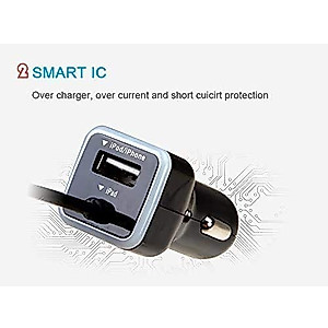 iPhone Car Charger, [Apple MFI Certified] Car Charger for iPhone 14, 13, 12, 11, X, XR, XS, Pro, 8 Plus, 7 Plus, Pro Max, iPad Pro, Air 4, Mini with Extra USB Port