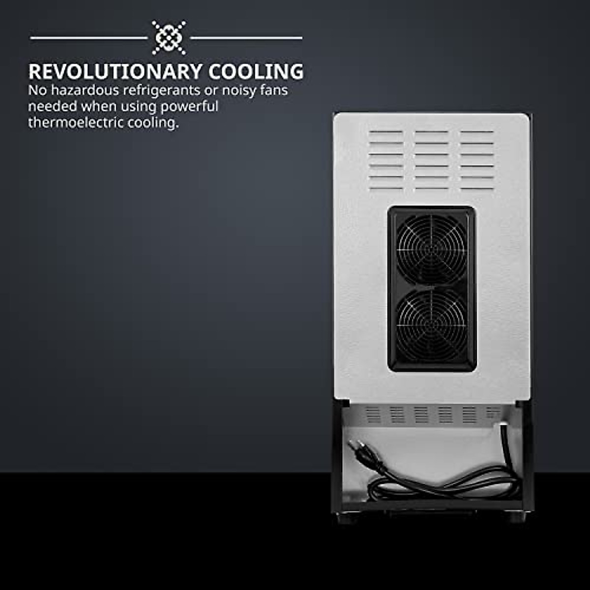 Schmécké 10 Bottle Thermoelectric Wine Cooler/Chiller - Stainless Steel - Counter Top Red & White Wine Cellar w/Digital Temperature, Freestanding Refrigerator Smoked Glass Door Quiet Operation Fridge