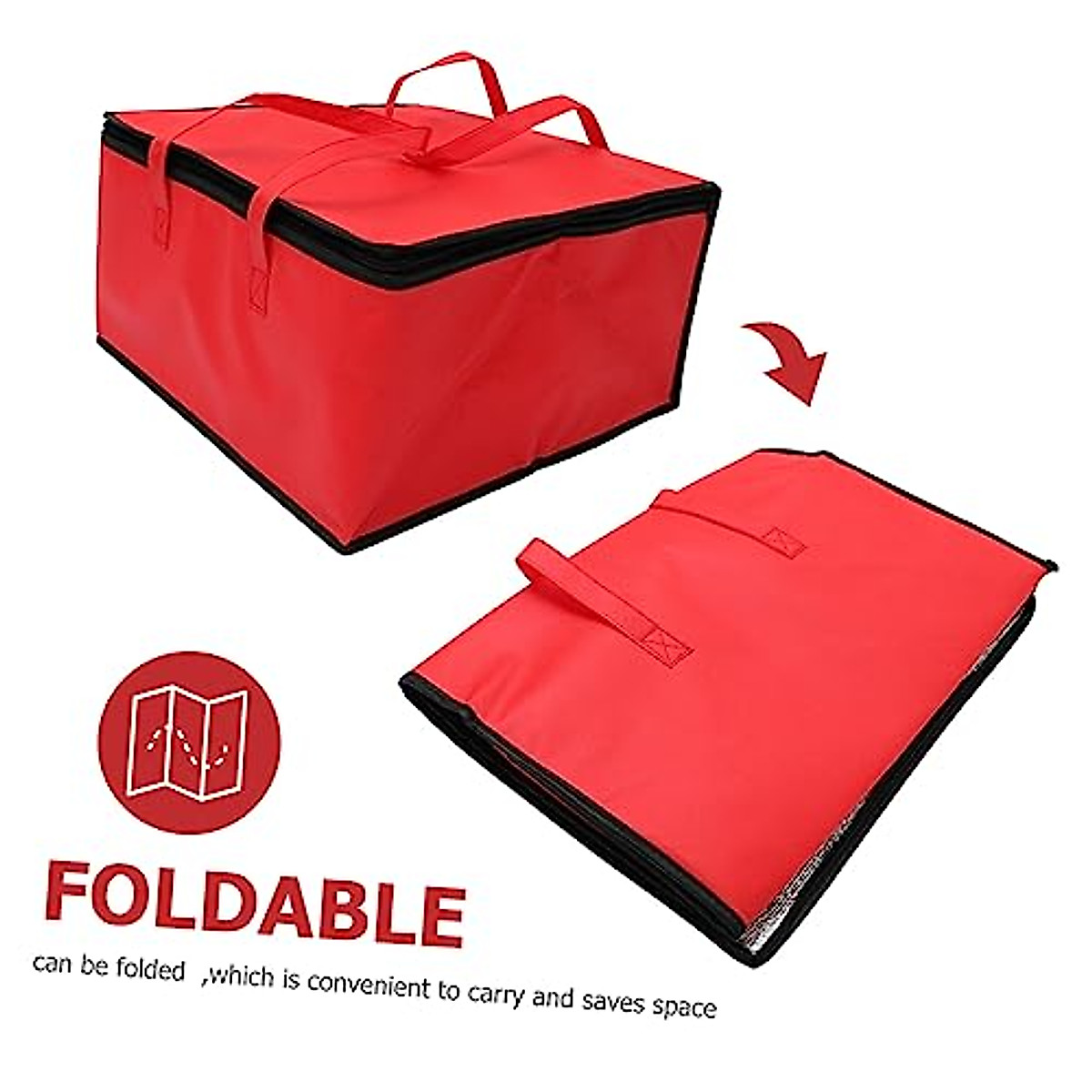 OKUMEYR 1pc Insulation Pizza Carrier Pizza Grocery Cooler Car Accessories Insulated Food Insulated Aluminum Portable Agricultural Products