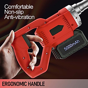 Power Concrete Screed Vibratory Kit Concrete Finishing Tool with 5ft Board, Battery Powered Concrete Surface Leveling Tamper Ruler, Cordless Electric Screed Cement Finishing Vibrating Machine