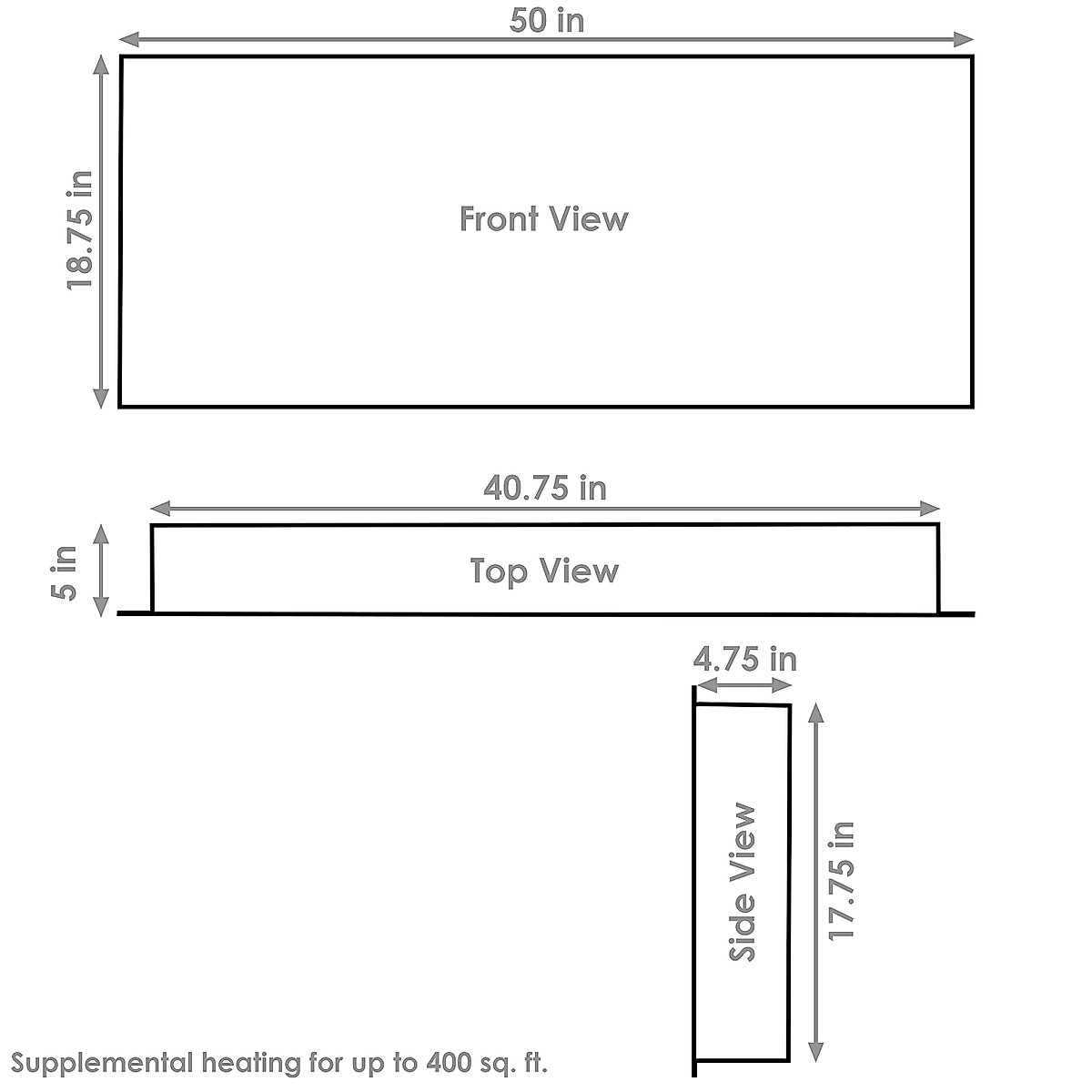 Sunnydaze Sophisticated Hearth 50-Inch Indoor Electric Fireplace - Wall-Mounted/Recessed - 3 Flame Colors - White