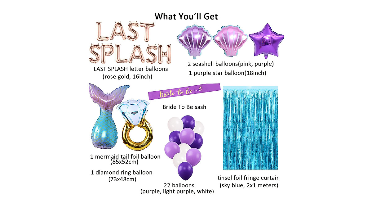 Mermaid Bachelorette Party Decor - Last Splash Supplies