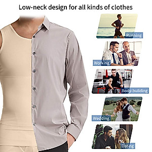GSKS Mens Body Shaper Compression Tank Top Slimming Shapewear Abdomen Undershirts