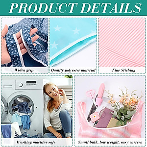 Paterr 30 Pack Mixed Color Reusable Shopping Grocery Bags Foldable Grocery Bags with Handle Kitchen Machine Washable Reusable Bags Heavy Duty Strong Capacity Tote Bag with Pouch for Home, 6 Styles