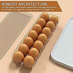 Utopia Home (Pack of 8 Pantry Organizers and Egg Trays – Pack of 6 Medium Organizers for Refrigerator, Kitchen & Storage Racks – Pack of 2 Egg Trays With Lid & Handle – Clear Plastic Holders