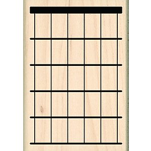 Stamps by Impression ST 0915a 6 String 5 Fret Guitar Chord Rubber Stamp 1½" x 2¼"