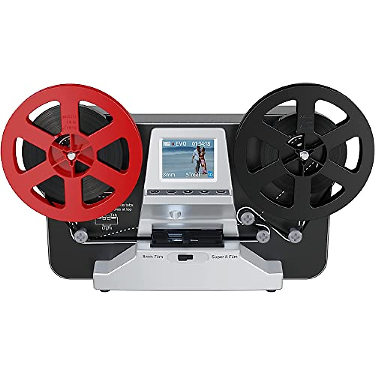 8mm & Super 8 Films Digitizer Converter, Film Scanner Converts Film Frame by Frame to Digital MP4 Files,with Vibrant 2.4" Screen, Viewing, Sharing & Saving on SD Card(Included) for 3” and 5” Reels