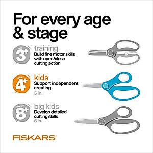 Fiskars Kids Scissors Magic Morph Pointed-tip, 5 Inch, Mermaid
