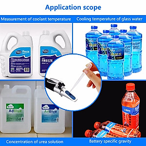 Antifreeze Freezing Point Tester 0-66.6 Ethylene Glycol 0-62.4 Propylene Glycol Concentration Test Handheld Refractometer