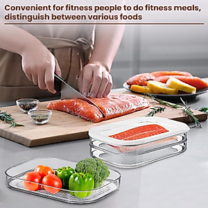 Deli Meat Container for Fridge,Bacon Container for Refrigerator,Lunch Meat Container,Lunch Meat,Fish Slices,Cheese Slices,Bacon