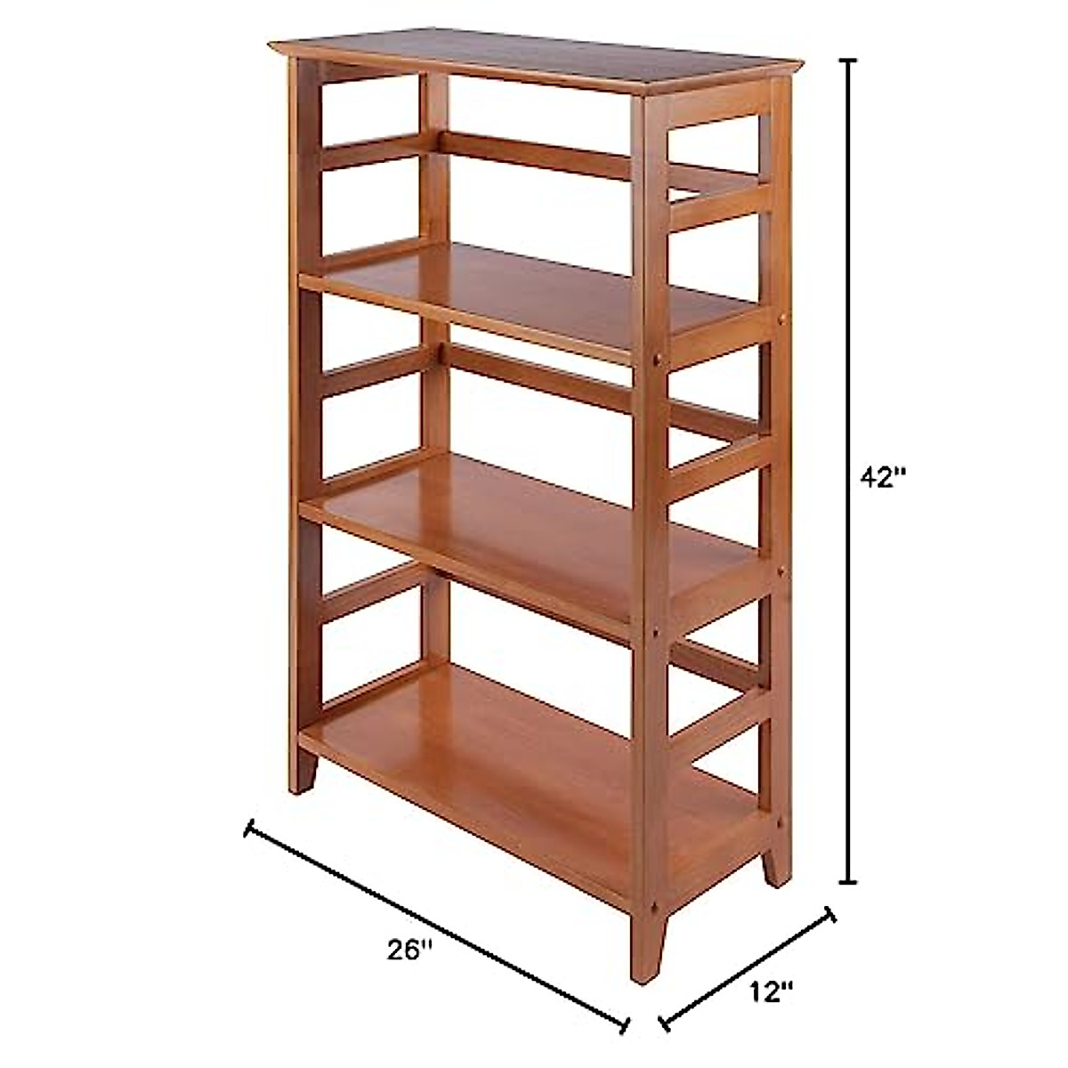 Winsome Wood Studio Shelving, Honey & Wood Mission Shelving, Natural