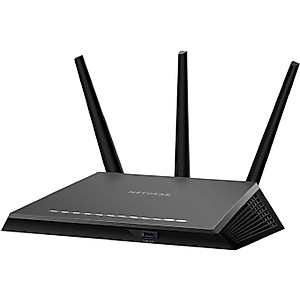 NETGEAR Nighthawk Smart Wi-Fi Router (R7000) - AC1900 Wireless Speed (Up to 1900 Mbps) | Up to 1800 Sq Ft Coverage & 30 Devices | 4 x 1G Ethernet and 2 USB ports | Armor Security