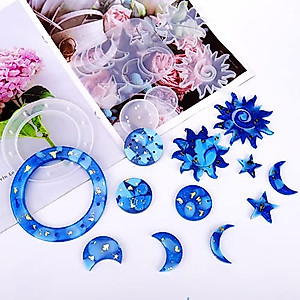 Palksky Resin Molds, 63 Pcs Wind Chimes Silicone Molds Kit, Epoxy Windchimes Casting Mold for DIY Wind Bell, Keychain Earring Pendants Ornaments