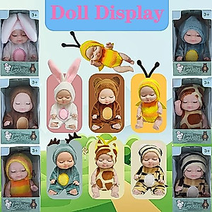 NILISWIEST Mini Baby Barbie Dolls, 6psc Babies Sleep Doll Toys Gift Box for Kids 3+(Style A)