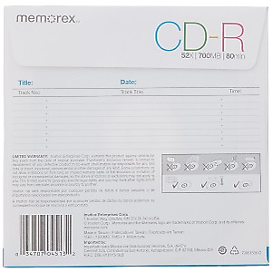 Memorex Value Added 700MB/ 80 Minute 52X CD-R 10 Pack (32020033356)