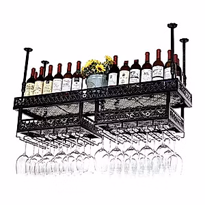 Stylish Simplicity Down Wine Glass Holder Stylish Simplicity Industrial Vintage Wrought Iron Stylish Simplicity Goblet Holder Creative Home Decoration Storage Wine Rack Glass Wine Glass Holder (Bron