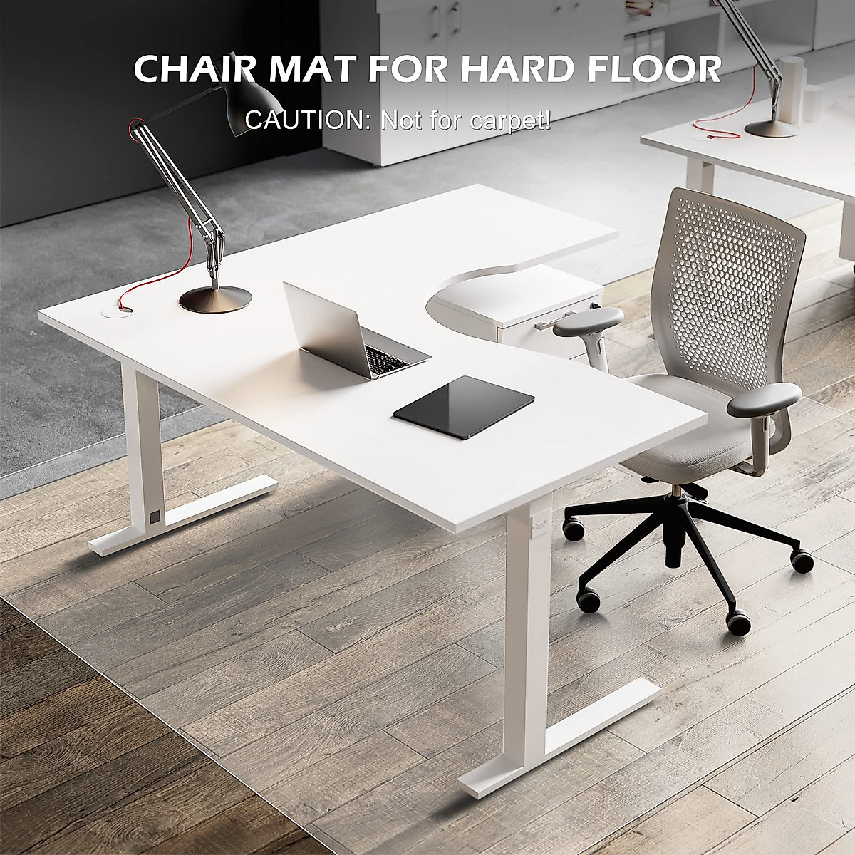 SALLOUS Chair Mat for Hard Floor, 71"x71" Vinyl Waterproof Area Mat for Dining Table, Non-Slip Floor Protector Desk Chair Mat for Home Office (Clear)