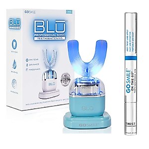 Go Smile Blu Hands-Free Teeth Whitening Toothbrush, in Teal with Additional On The Go Teeth Whitening Pen