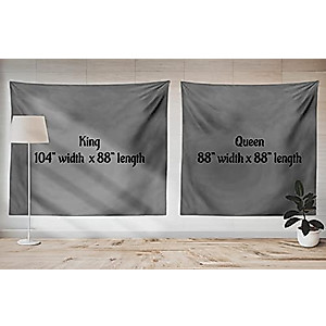 Ambesonne Rodeo Tapestry Twin Size, Yea Haw Cowboy Bucking Bull Western Sports American Graphic, Wall Hanging Bedspread Bed Cover Wall Decor, Twin Size, Rust Beige