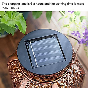 Solar Light Replacement Part 2 Pack /4 Pack Solar Panel Lantern Lid Lights, Lantern Light Replacement, Outdoor Solar Replacement Parts for Outdoor Hanging Solar Lanterns Garden Patio Decor(6pcs)