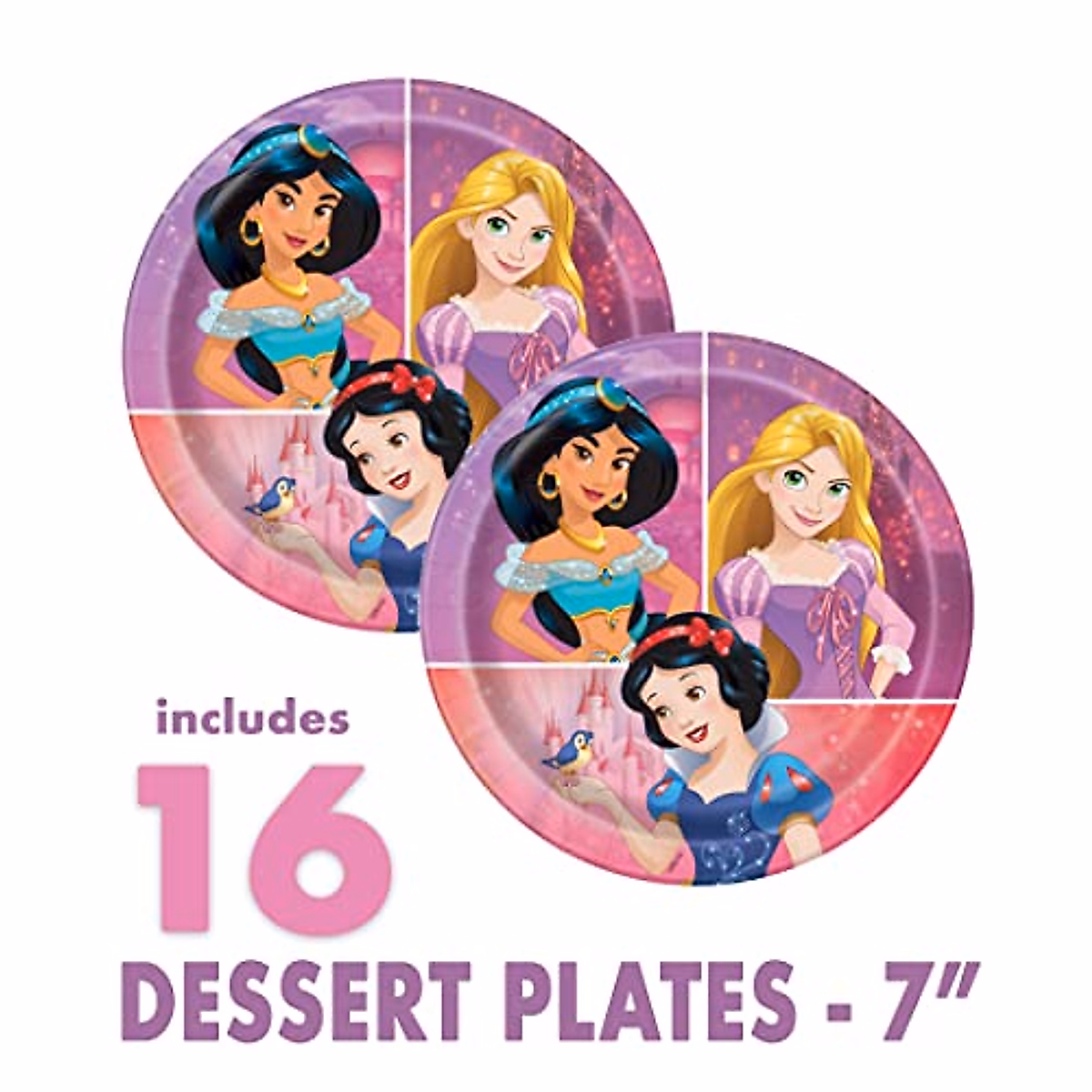 Disney Princess Party Supplies and Decorations for Princess Birthday Party Theme, Serves 16 Guests and Includes Tableware and Decor with Table Cover, Banner, Plates, Napkins & More