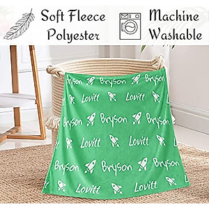 Happy Vibes Mall Personalized Baby Blankets for Girls and Boys with Name and Custom Icon - Personalized Baby Gifts for Infants, Toddlers, Minky Baby Blankets for Kids